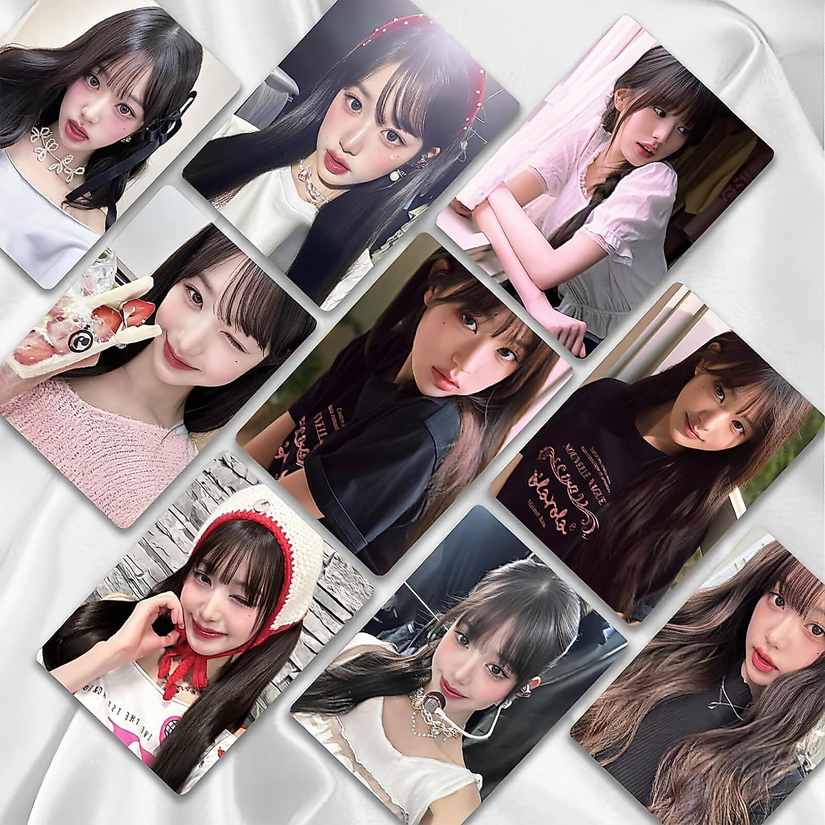 PYAJUU JangWonyoung Laser Photo Cards 50pcs IVE Jang Wonyoung Laser Photocard KPOP IVE Wonyoung LOMO Cards WONYOUNG post cards Gift for Fans