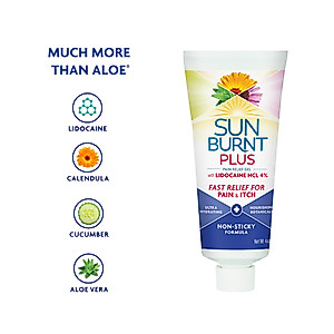 Sunburnt Plus After-Sun Gel with Lidocaine, 4 Ounce