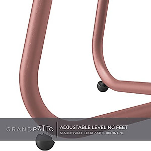 Grand patio Outdoor Side Table 18-inch Round End Table Accent Table for Bistro Balcony Apartment Rose Dawn