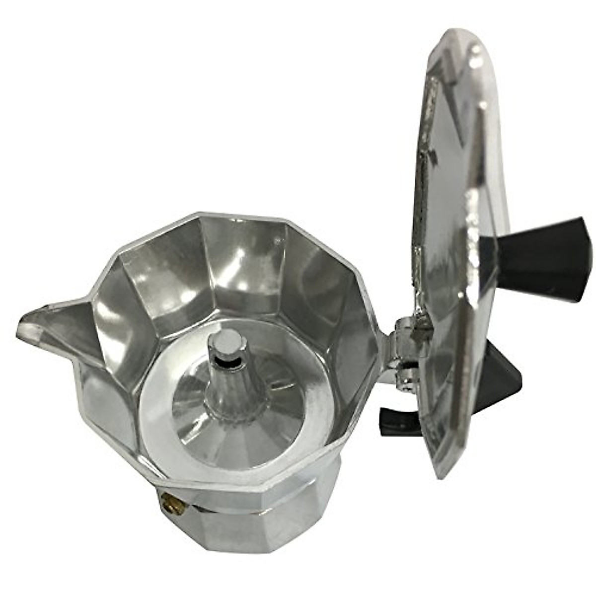 Wee's Beyond 7526-09 Brew-Fresh Aluminum Espresso Maker, 9 Cup, Silver