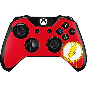 Skinit Decal Gaming Skin Compatible with Xbox One Controller - Officially Licensed Warner Bros Flash Emblem Drip Design