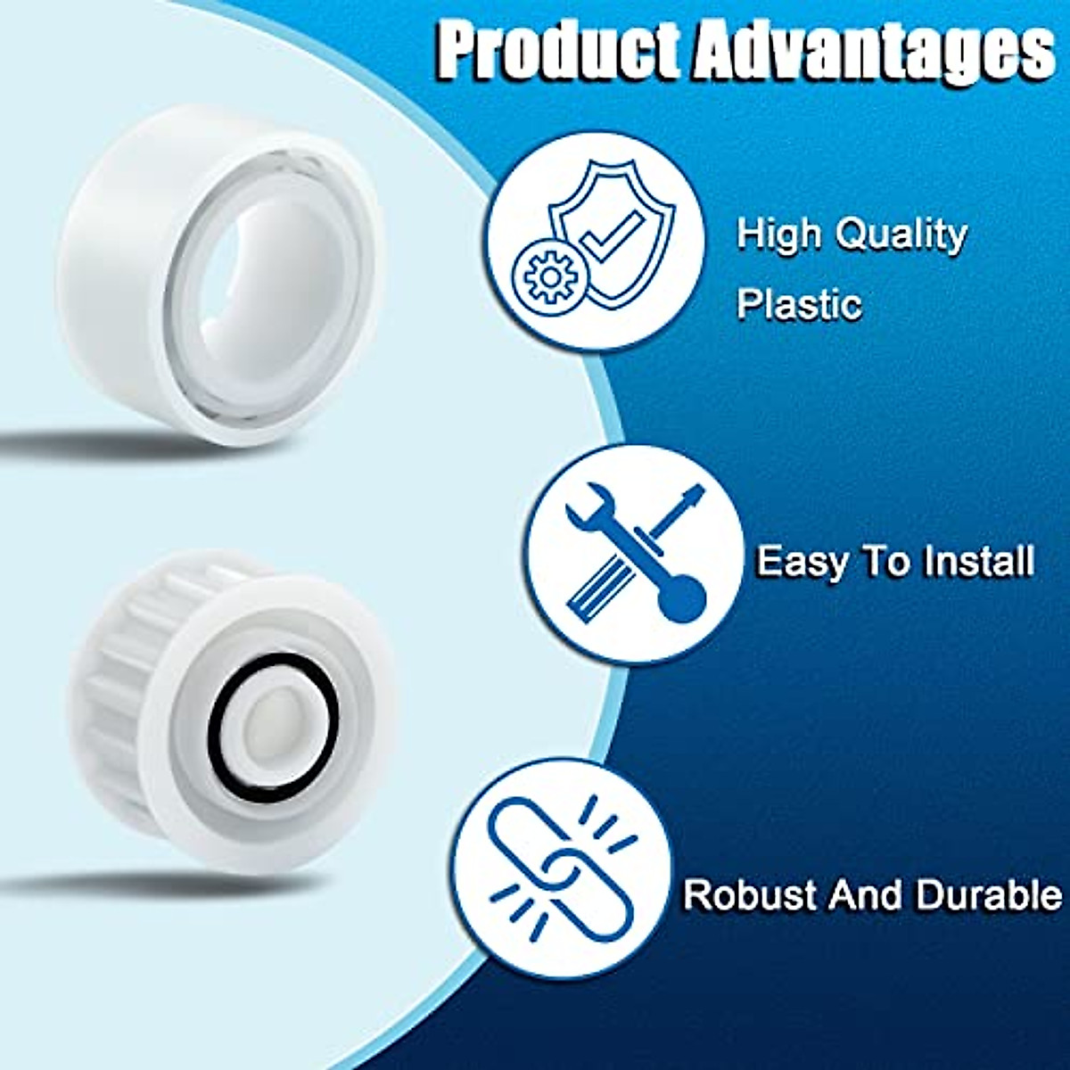 Upgrade 4 Pack Guide Wheels with 2 Pully Gears,Part Numbe 3884997-R6,Replacement for Dolphin,Nautilus CC Plus Premier Pool Cleaner Accessories