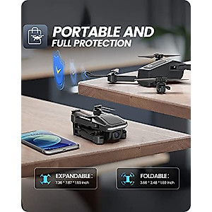 Holy Stone Drone for Adults with 1080P HD Camera, HS430 RC Aircraft Quadcopter with WiFi FPV Live Video for Beginners, Circle Fly, Throw to Go, Toys for Adults or Beginners, 2 Batteries 26 Mins, Easy to Fly, Black