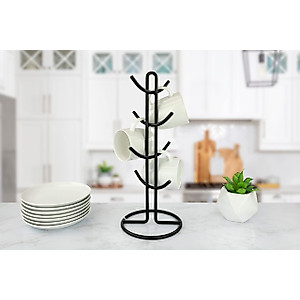 Spectrum Diversified Euro 8-Mug Holder for Storage and Organization of Coffee and Tea Mugs