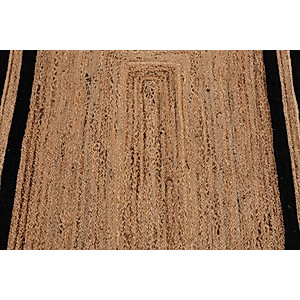 Floor Rugs Handmade Eco Jute Rug Rectangle Rug Indian Handwoven Jute Rug Ribbed Rugs Square Indian Braided by The Rug CAFÉ (4 x 6 Ft. Area Rugs)