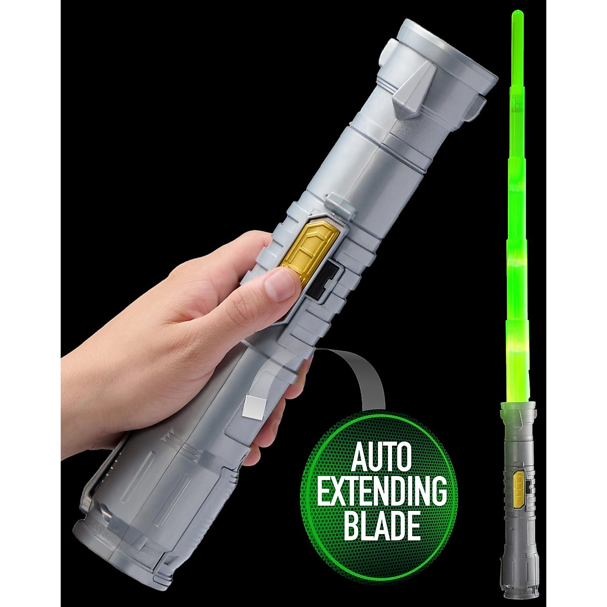 Goliath Power Saber Energy Blade Green First Ever Automatic Saber Auto Extending & Retracting Saber Extends 35" (90cm) Motion Based SFX Ages 6 and up