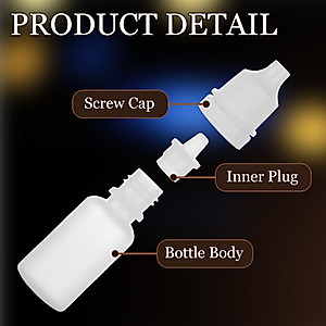 AKOLAFE 100PCS 10ML Plastic Dropper Bottle with Caps Empty Eye Dropper Bottle Clear Essential Oil Bottle Mini Squeeze Bottles Bulk Squeezable Ear Drop Bottle Travel Size Small Bottle for Liquids Paint