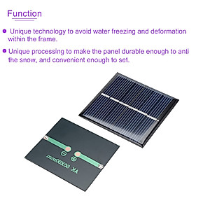 DMiotech 5 Pack 3V 110mA 60mm x 55mm Mini Solar Panel Cell for DIY Electric Power Project