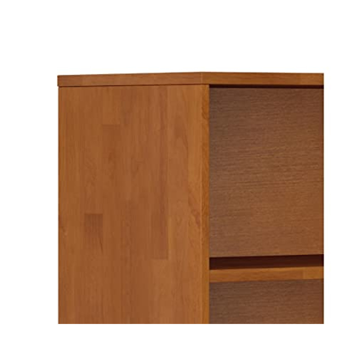 SIMPLIHOME Harper SOLID HARDWOOD 60 inch x 24 inch Mid Century Modern Bookcase with Storage in Teak Brown with 1 Drawer and 4 Shelves, for the Living Room, Study and Office
