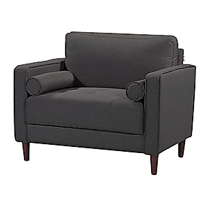 LifeStyle Solutions Arm chair, 39.8" W x 31.1" D x 33.5" H, Heather Grey