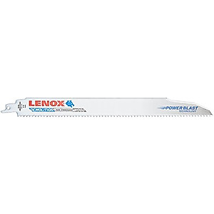 LENOX Tools Demolition Reciprocating Saw Blade with Power Blast Technology, Bi-Metal, 12-inch, 6 TPI, 5/PK