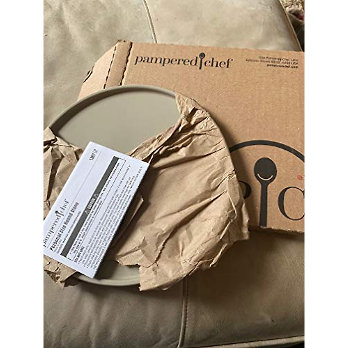 PAMPERED CHEF #1387 STONEWARE PERSONAL PIZZA STONE PERSONAL ROUND SIZE