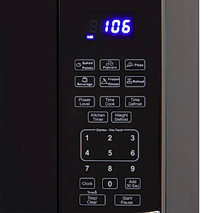 Avanti MT09V3S Microwave Oven 900-Watts Compact with 10 Power Levels and 6 Pre Cooking Settings, Speed Defrost, Electronic Control Panel and Glass Turntable, 0.9 cubic feet, Stainless Steel