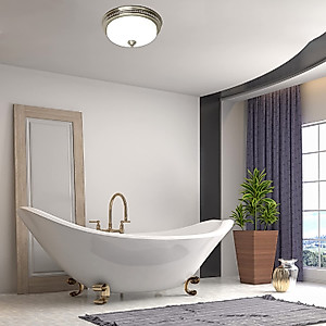 Akicon Bathroom Exhaust Fan with Light, Ultra Quiet 110 CFM 1.5 Sones Ventilation Exhaust Bathroom Fan Light Combo and Nightlight, 3 Years Warranty (Brushed Nickel)