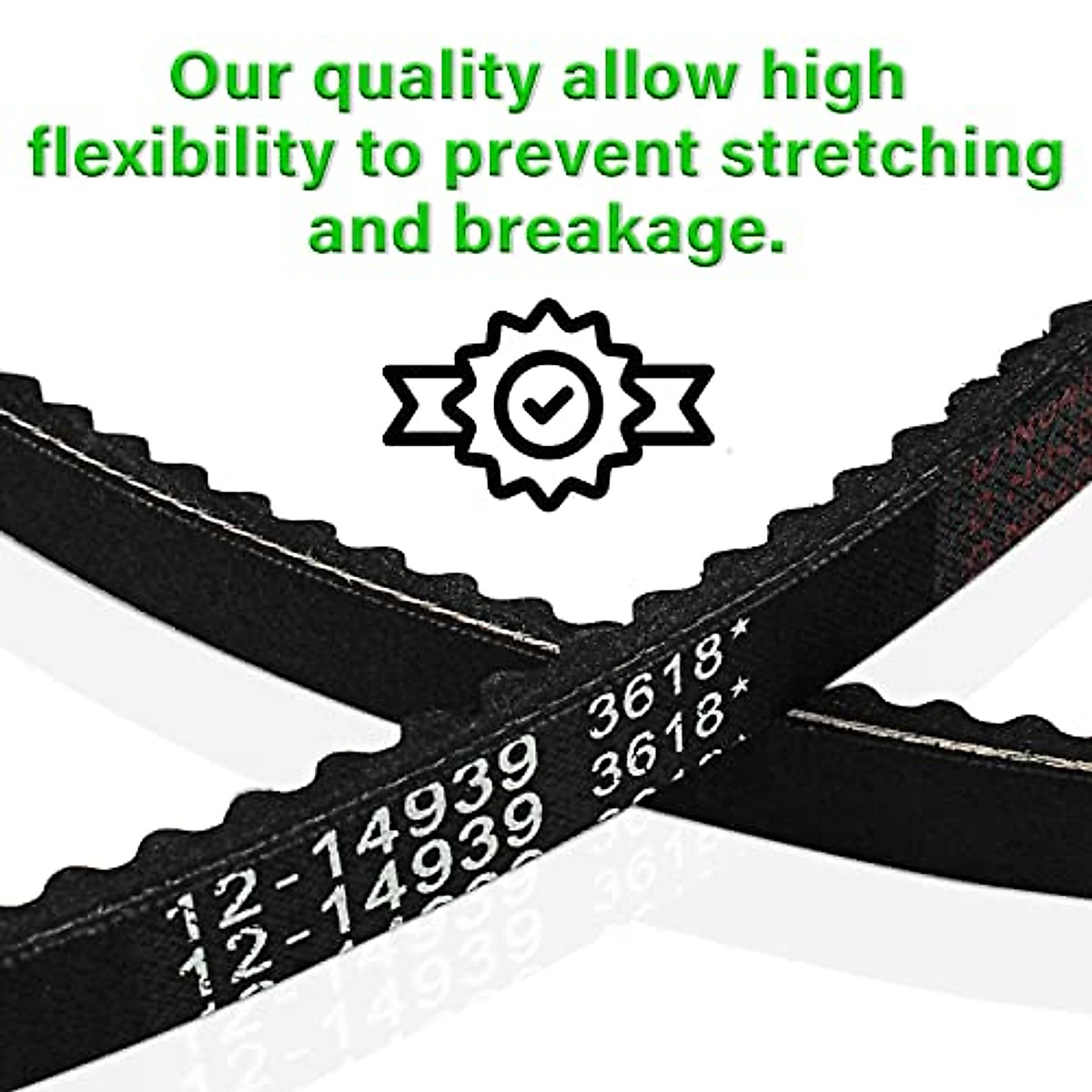 Part# 603907 Lawn Mower Pump Drive Belt 1/2" x 50 3/4" for Hustler Raptor, Raptor Limited, Raptor SD and Raptor SDX - 2 Pack