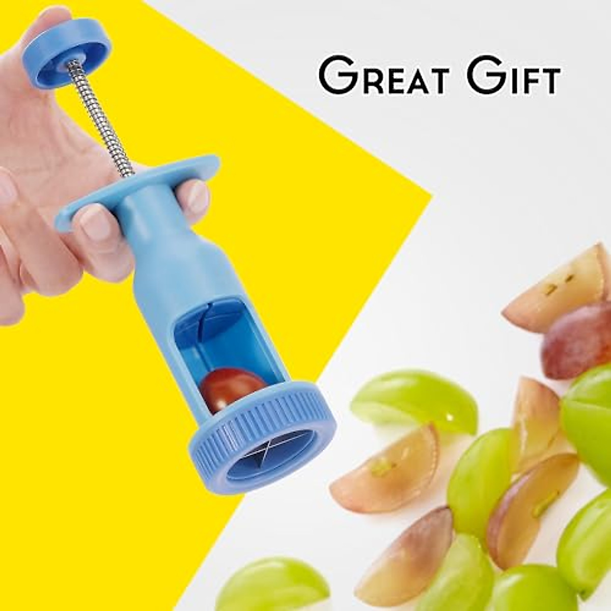 Grape Cutter Tool for Toddlers - Grape Slicer for Toddlers, Grape Quarter Food Tomato Cutter Tool for Toddlers and Baby, Grape Cherry Tomato Slicer for Toddlers - BPA Free