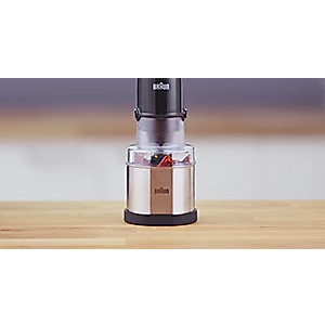 Braun MQS270SI Multiquick Coffee and Spice Grinder Hand Blender Attachment, 1.5-Cup