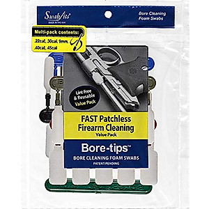 BORE-TIPS (Special Pack) Multi-Size Gun Cleaning Value-Pack for .22cal .30cal .357cal .40cal .45cal by Swab-its®: Made in The USA