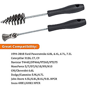 Bonbo Injector Sleeve Cleaning Brush Kit for 1994-2018 Ford Powerstroke 6.0L 6.4L 6.7L 7.3L and Caterpillar 3126 C7 C9, Alternative to 3252 AP0083 AP0084 AP0085