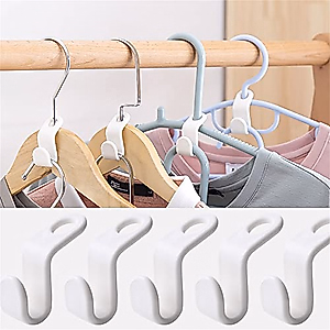 RIIPOO Clothes Hanger Connector Hooks 50PCS, Closet Hangers Hooks Space Saving for Hanging Clothes