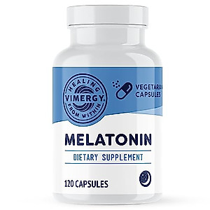 Vimergy Melatonin Capsules, 120 Servings – Natural Sleep Aid – Sleep Supplement – Helps You Fall Asleep Faster & Stay Asleep Longer - Non-GMO, Gluten-Free, Kosher, Soy-Free, Vegan, Paleo