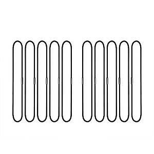 Mini Skater 10Pcs Black Notebook Elastic Spring Bands Connecting Insert Refill Replacement Strap Bands Accessories for Travel Journal