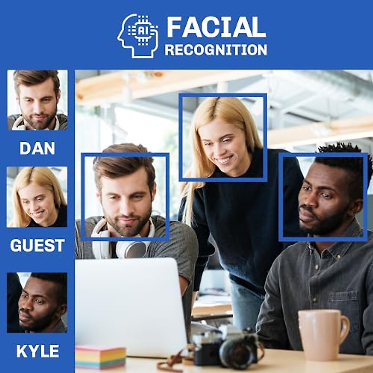 GW 16 Channel 4K NVR 8MP (3840x2160) H.265+ Color Night Vision Smart AI Security Camera System - 8 x UltraHD 4K Human Detection PoE IP Microphone Dome Camera - 8MP (Two Times The Resolution of 4MP)