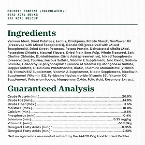 NUTRO Limited Ingredient Diet Adult Dry Dog Food Venison Meal & Sweet Potato Dog Kibble, 22 lb. Bag