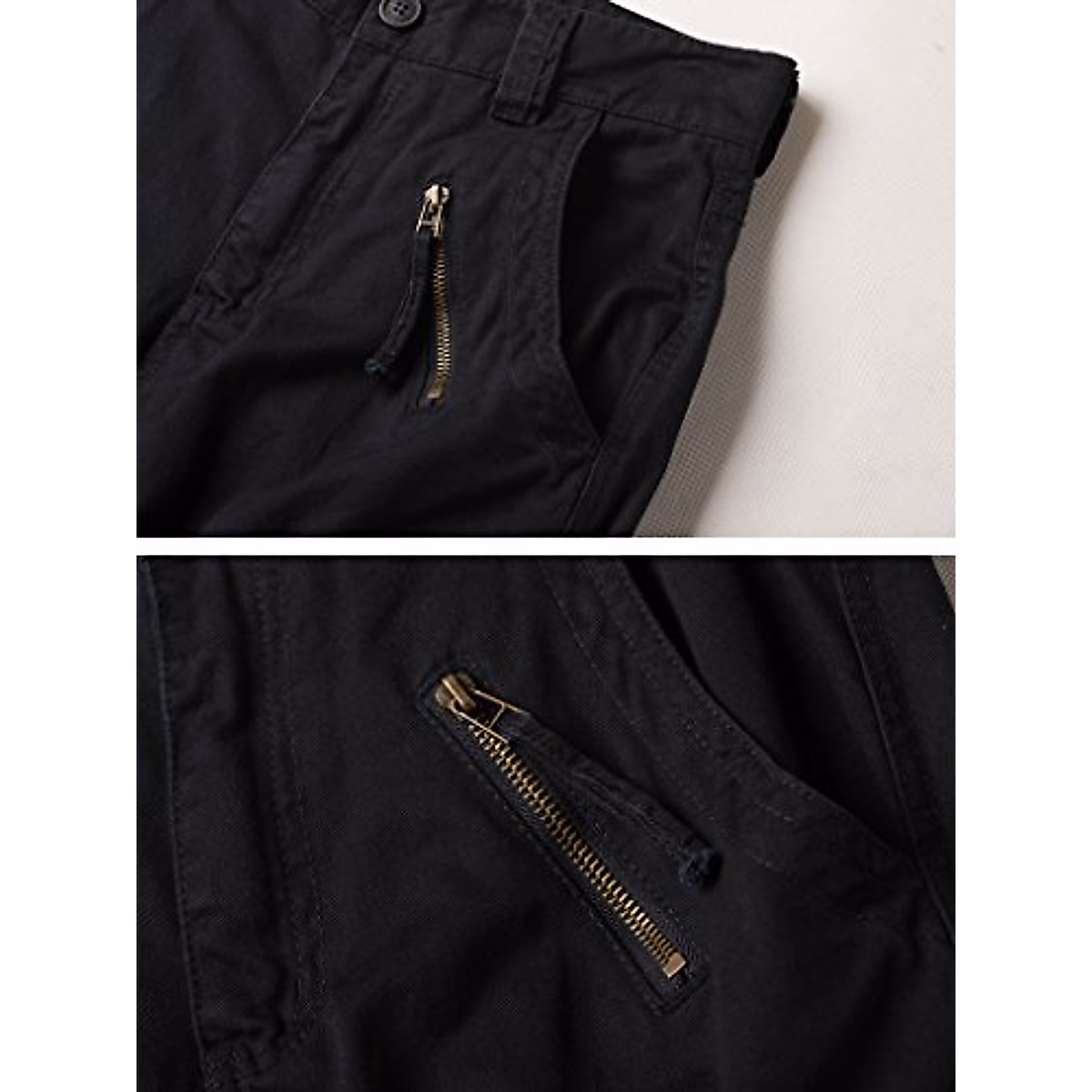 AKARMY Men's Casual Cargo Pants Military Army Camo Pants Combat Work Pants with 8 Pockets Black 34