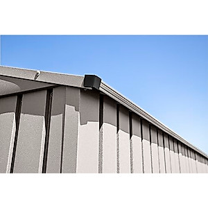 Arrow Shed Elite 6' x 4' Outdoor Lockable Steel Storage Shed Building with Pent Roof, Cool Grey