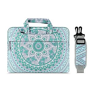 MOSISO Laptop Shoulder Bag Compatible with MacBook Air/Pro,13-13.3 inch Notebook,Compatible with MacBook Pro 14 inch 2023-2021 A2779 M2 A2442 M1, Carrying Briefcase Handbag Sleeve Mandala MO-MDL001