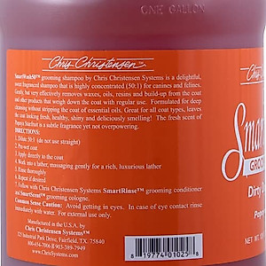 Chris Christensen SmartWash50 Papaya Starfruit Ultra Concentrated Dog Shampoo, Makes up to 50 Bottles, Groom Like a Professional, Delightfully Fragranced and Concentrated, Suitable For All Coats, Made in the USA, 1gal