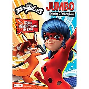 Miraculous Ladybug 64 Page Jumbo Coloring Book, Bendon 52560
