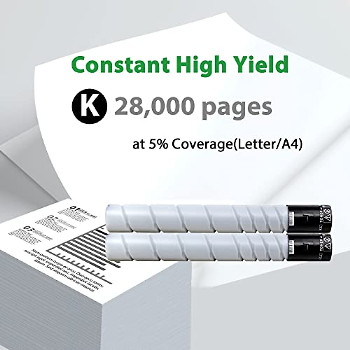 lexmate TN514 TN-514 TN514K TN514 K TN512 TN513 TN515 TN516 TN324 TN326 A9E8130 Compatible Toner Cartridge for Konica Minolta bizhub C458 C558 C658 (28,000 Pages, Black, 2 Pack )