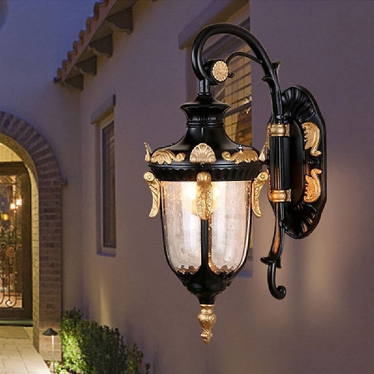 European wall light Wall-mounted Exterior Wall Light Europe Outdoor Wall Lamp Waterproof Garden Lights Retro Creative Doorway Lighting Luminaire Home Decor Royal House Courtyard Porch Fence Sconce Fix