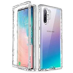 ULAK Galaxy Note 10 Plus 5G Case, Heavy Duty Shockproof Rugged Protection Case Transparent Soft TPU Protective Cover for Samsung Galaxy Note 10 Plus 5G (2019) Without Screen Protector, Crystal Clear