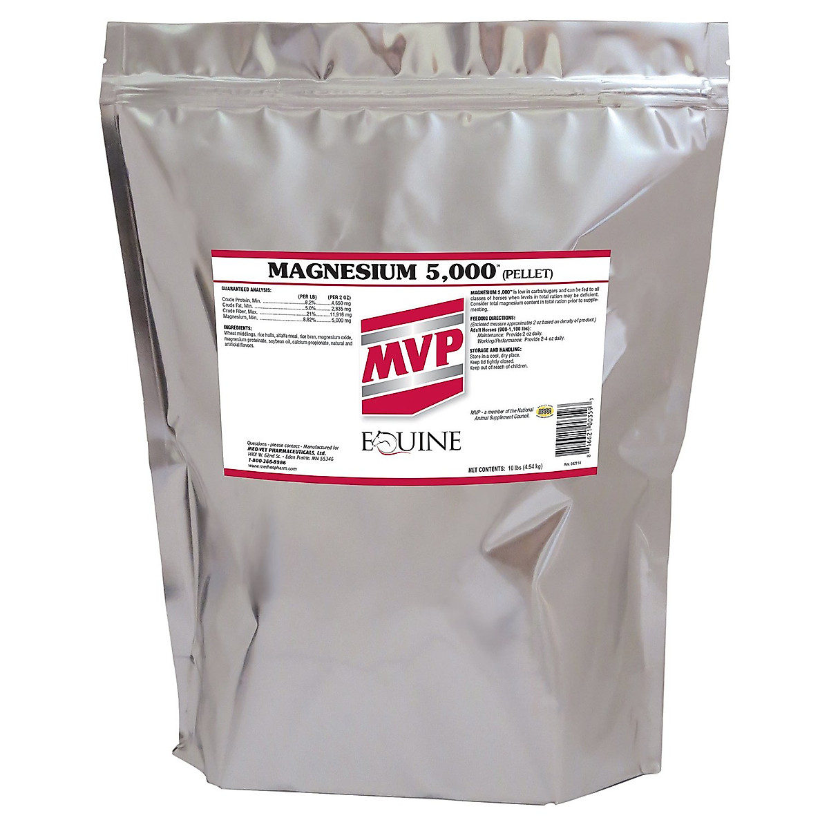 Magnesium 5000 (10lb) Calming/Metabolism/Muscle Function Support for Horses.