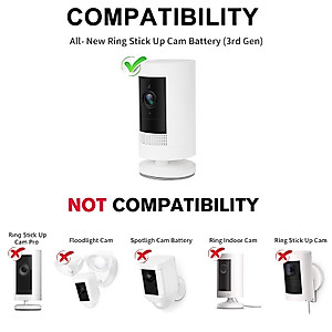 ALERTCAM Power Adapter for Ring Stick Up Cam Battery(3rd Gen), with 30ft/9m Weatherproof Outdoor Cable Continuously Charge Your Camera, No Need to Change The Batteries