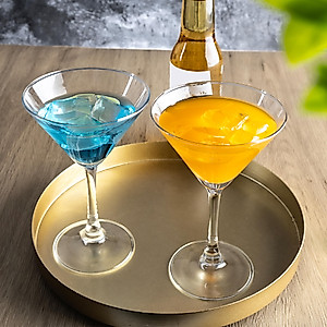 YANGNAY Martini Glasses Set of 7, 6 oz Reusable Cocktail Glasses with Stem, Perfect for Parties Margarita, Gimlet, Cosmopolitan, Dishwasher Safe