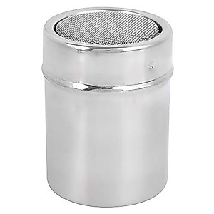 Stainless Steel Salt and Pepper Shakers, Spice Shakers, Glass Spice Jars Seasoning Shaker Dispenser with Rotatable Lid, Salt and Pepper Shakers for Salt Sugar Spice Pepper