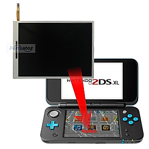 Rinbers Bottom LCD Screen Part Lower Display Replacement for Nintendo New 2DS XL LL Console with Opening Tool