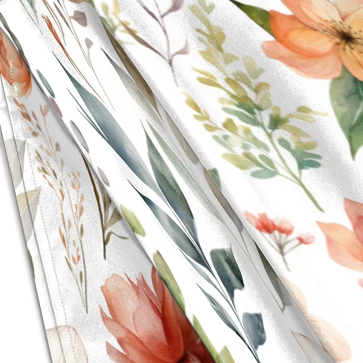 Flowers Peony Roses Satin Pillow Cases Silk Satin Pillowcase for Hair and Skin Standard Set of 2 Super Soft Silk Pillowcase with Envelope Closure (20x26 in)