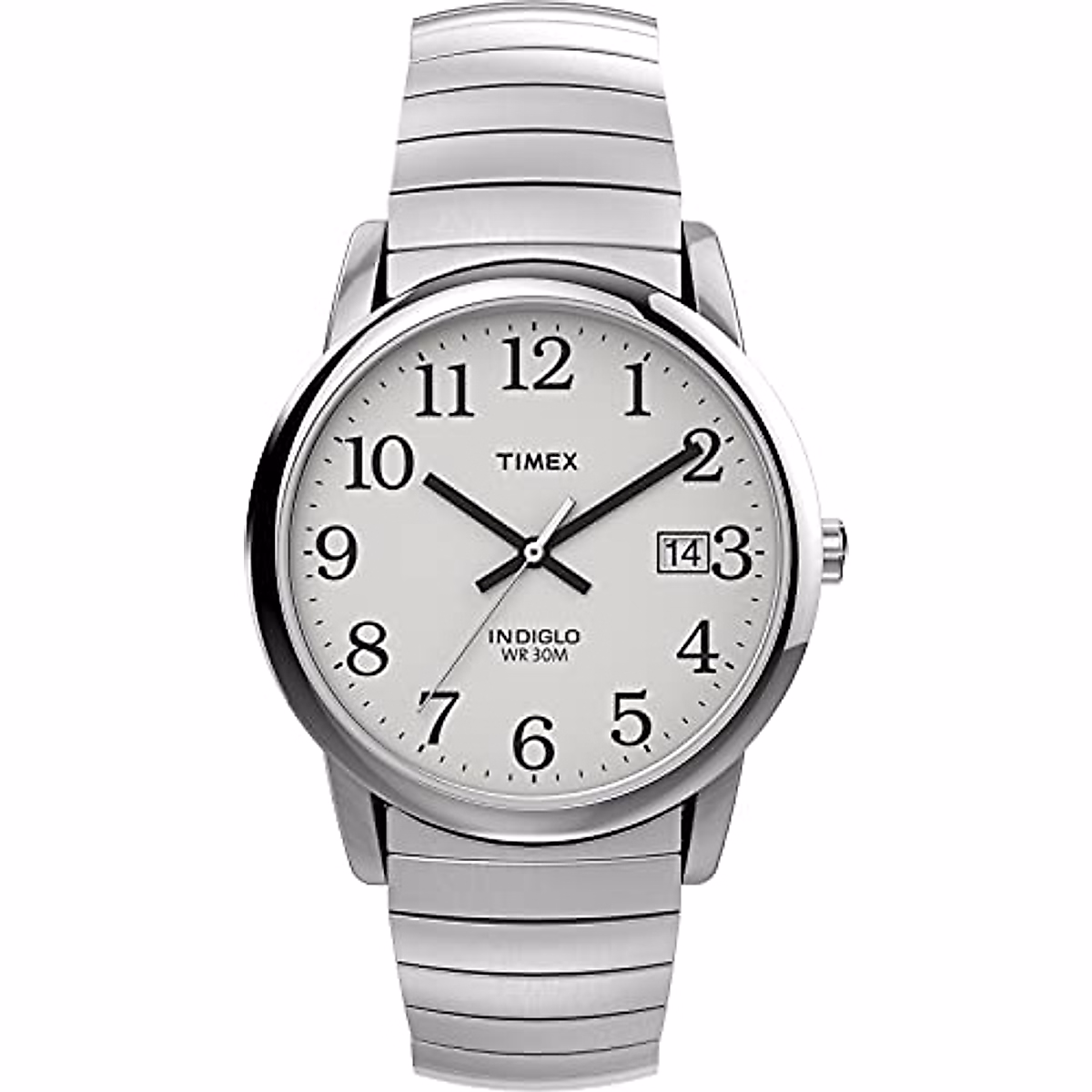 Timex T2H451 Easy Reader 35mm Silver-Tone Stainless Steel Expansion Band Watch