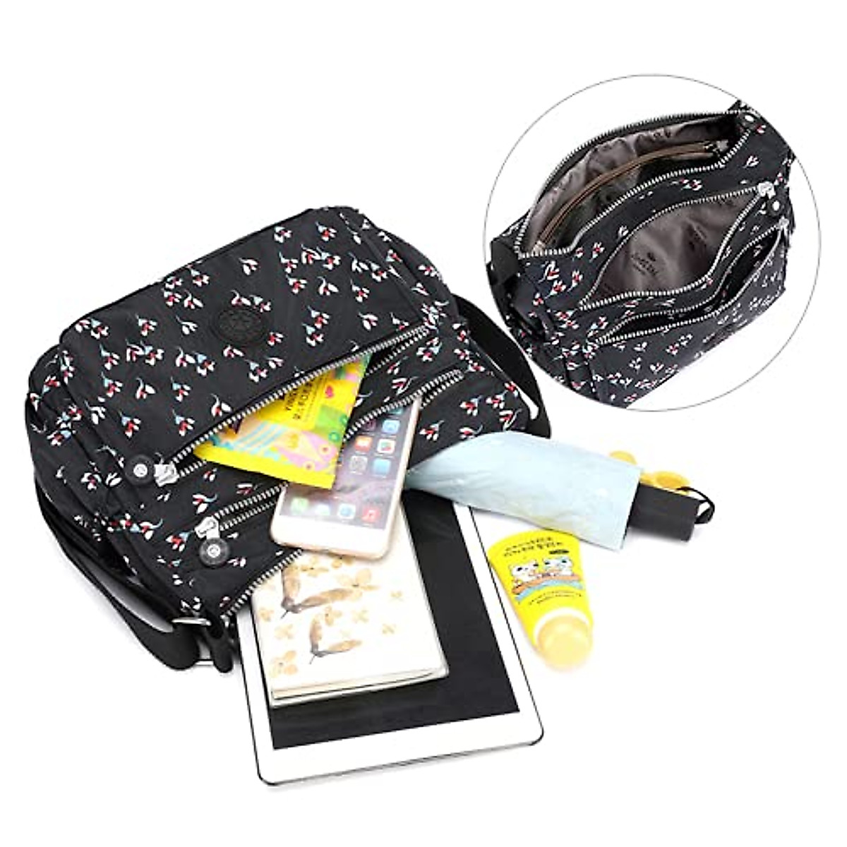 WENJHEN Women Shoulder Bag Ladies Crossbody Purse Roomy Multiple Pockets Handbag