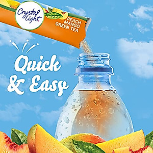 Crystal Light Sugar-Free Peach Mango Green Tea On-The-Go Powdered Drink Mix 10 Count