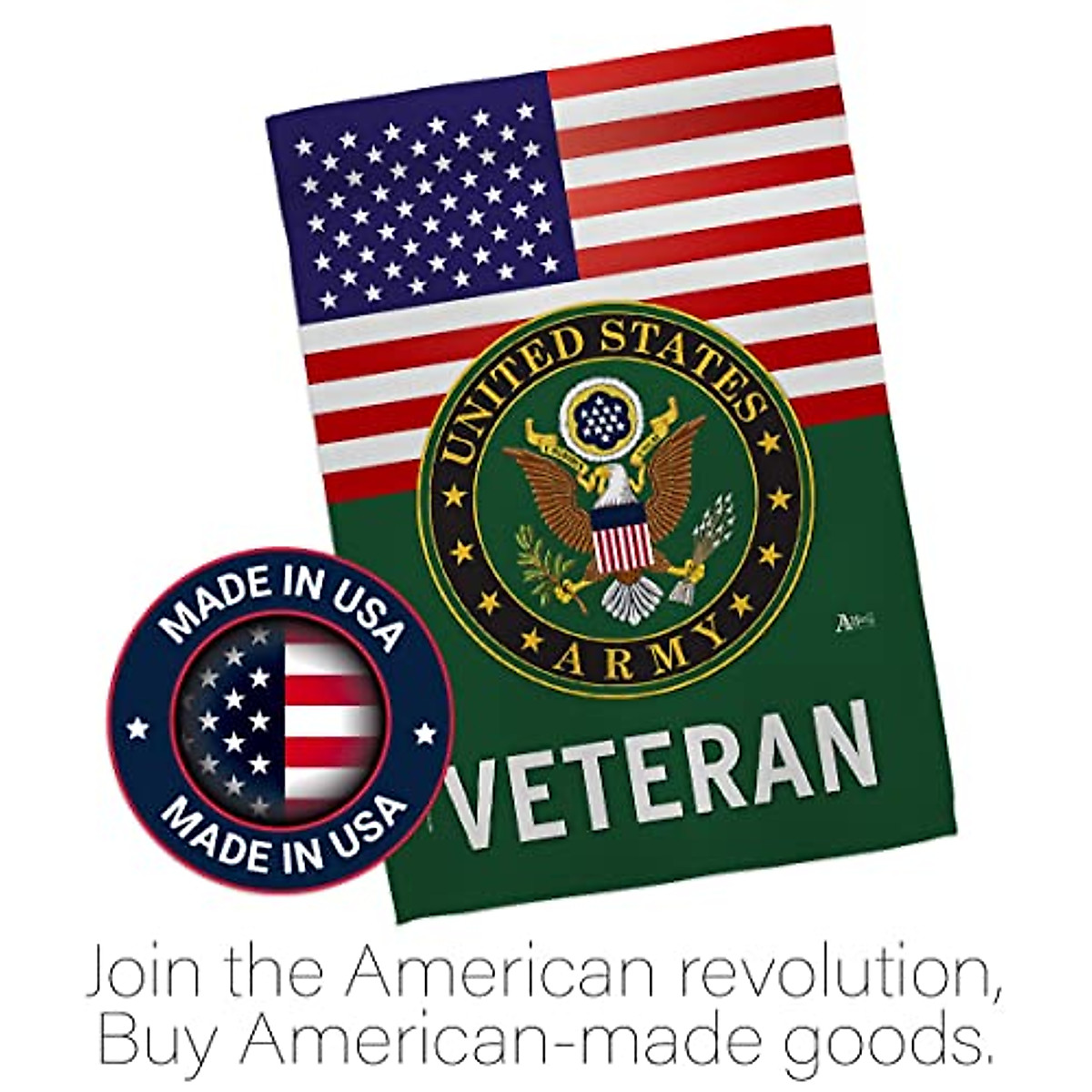Americana Home & Garden US Army Veteran Garden Flag Armed Forces Rangers United State American Military Retire Official House Decoration Banner Small Yard Gift Double-Sided, Thick Fabric, Made in USA