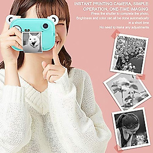 Mini Instant Camera, 2.4 Inch IPS Eye Protection Screen Selfie Camera with Rich and Interesting Filters Mini Educational Camera for Kids(Frog)