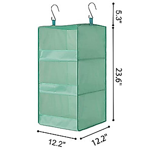 GRANNY SAYS Bundle of 1-Pack Light Green Hanging Organizer & 1-Pack Light Blue Hanging Closet Organizer