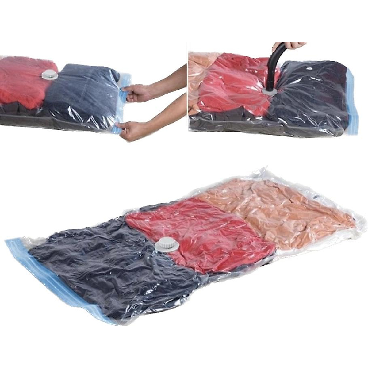 Storage Army [Pack of 5 Jumbo] Storage Bags Sealed Compressed Vacuum Bag Save Storage Space Home Organizer & Travel Storage Saver Bags protection against Water | Odor | Mildew | Dust | Dirt | Insects