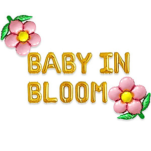 JeVenis Baby in Bloom Balloons Baby in Bloom Banner Baby In Bloom Baby Shower Decorations Baby In Bloom Backdrop Floral Baby Shower Decorations